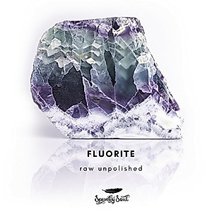 SPUNKYsoul Lotus Crystal Fluorite Healing Energy Bead Bracelet for Women Stainless Steel and Alloy