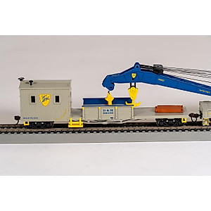 Bachmann Trains - 250-Ton Steam Crane & Boom Tender -Delaware & Hudson - HO Scale