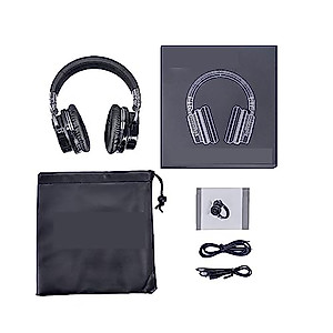 NALANY Active Noise Cancelling Wireless Bluetooth Headphones Deep Bass Stereo Bluetooth Headset with Microphone for Phone (Color : Purple)