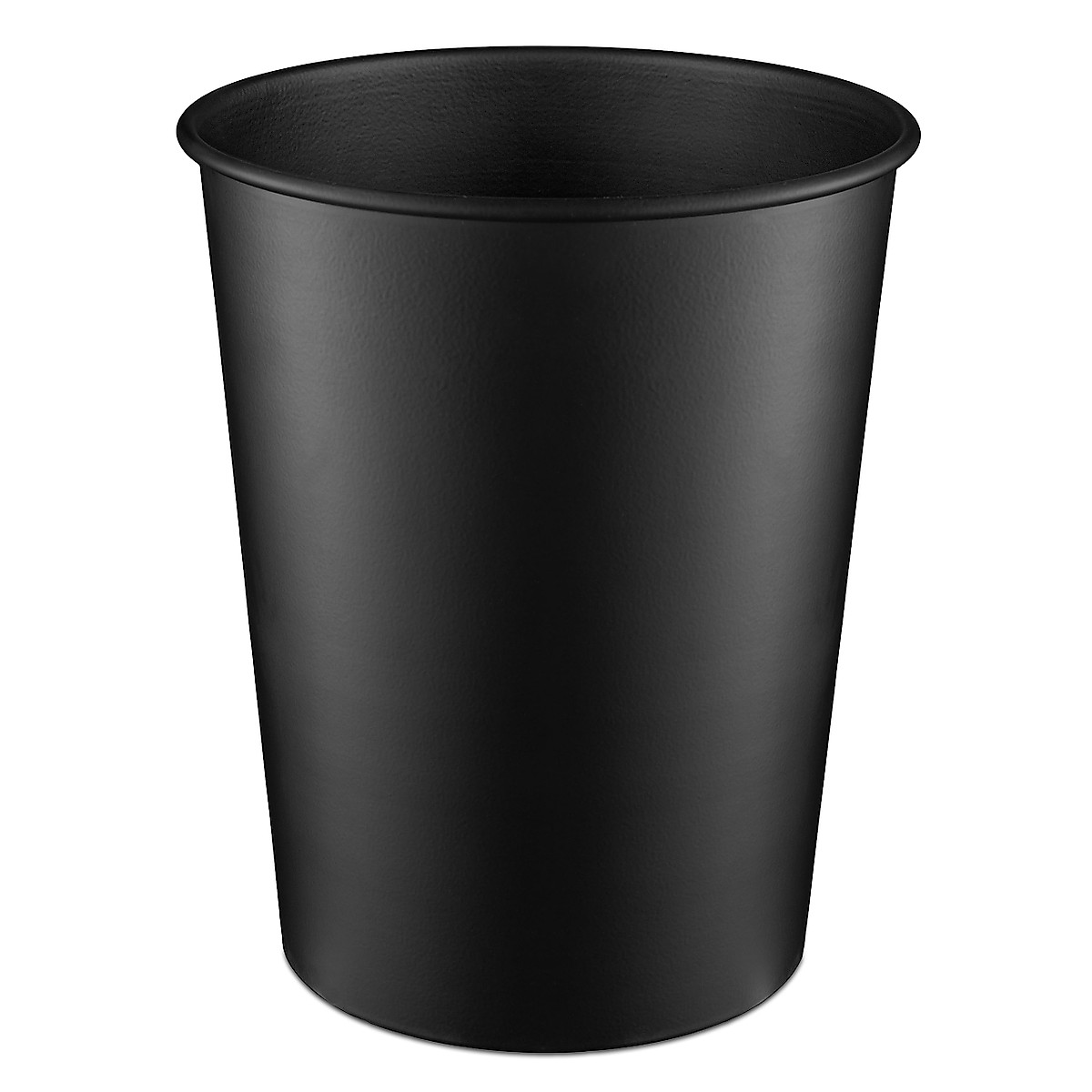 Monarch Abode Handcrafted Metal Wastebasket Trash Can for Home Office Bedroom, Decorative Wastebasket, Modern Bathroom Decor, Durable, Standard, Black