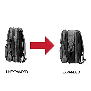 ONLI TRAVEL Revolution™ Double Pack - World class backpack - expands into a weekender bag -splits into two bags - handles two 17” laptops and two tablets (Black)