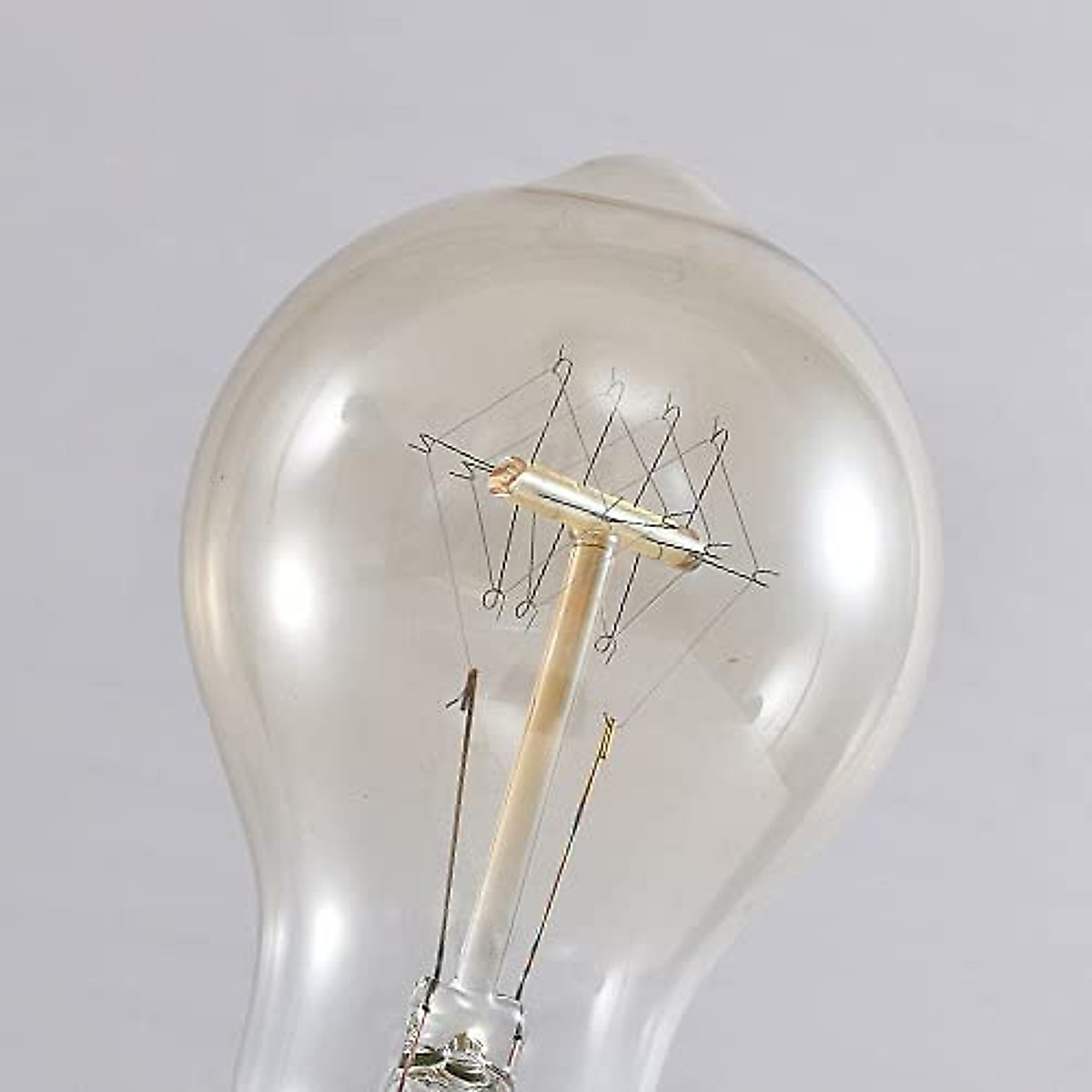 Lxcom Lighting A19 Vintage Light Bulbs, E26 110V 25W Warm Dimmable Vintage Style Incandescent Light Bulbs for Wall Sconces, Ceiling Light, 4 Pack