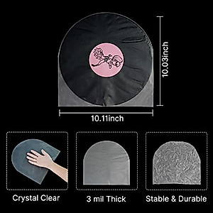 sdroceRyaM 50PCS 10" Vinyl Record Inner Sleeves Anti Static Round Bottom Sleeves