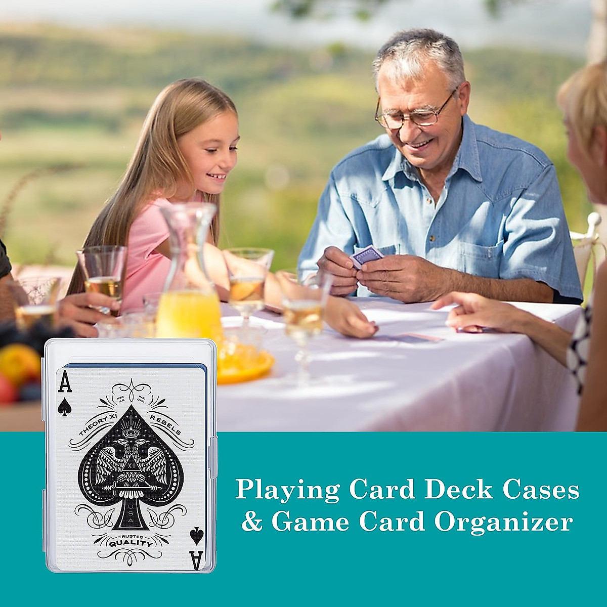 24PCS Thicken Playing Card Case Clear Plastic Gaming Game Card Holder Organizer, Snaps Closed Clear Card Box Small Hard Plastic Card Storage Box, Empty Trading Card Storage Box 3.8x2.7x0.82 Inch