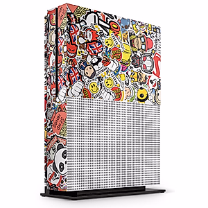 GNG Stickerbomb Skin Decal Sticker Compatible with Xbox One S Console + 2 Controller Skins