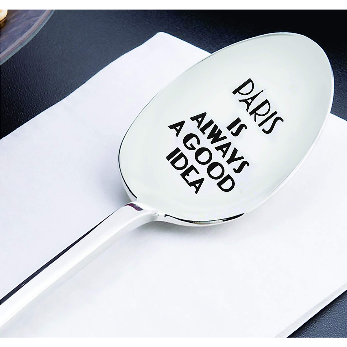 Boston Creative Company Paris is Always a Good Idea - A Great Gift for Anyone Who Loves Paris !! Spoon Gift -Christmas Baskets