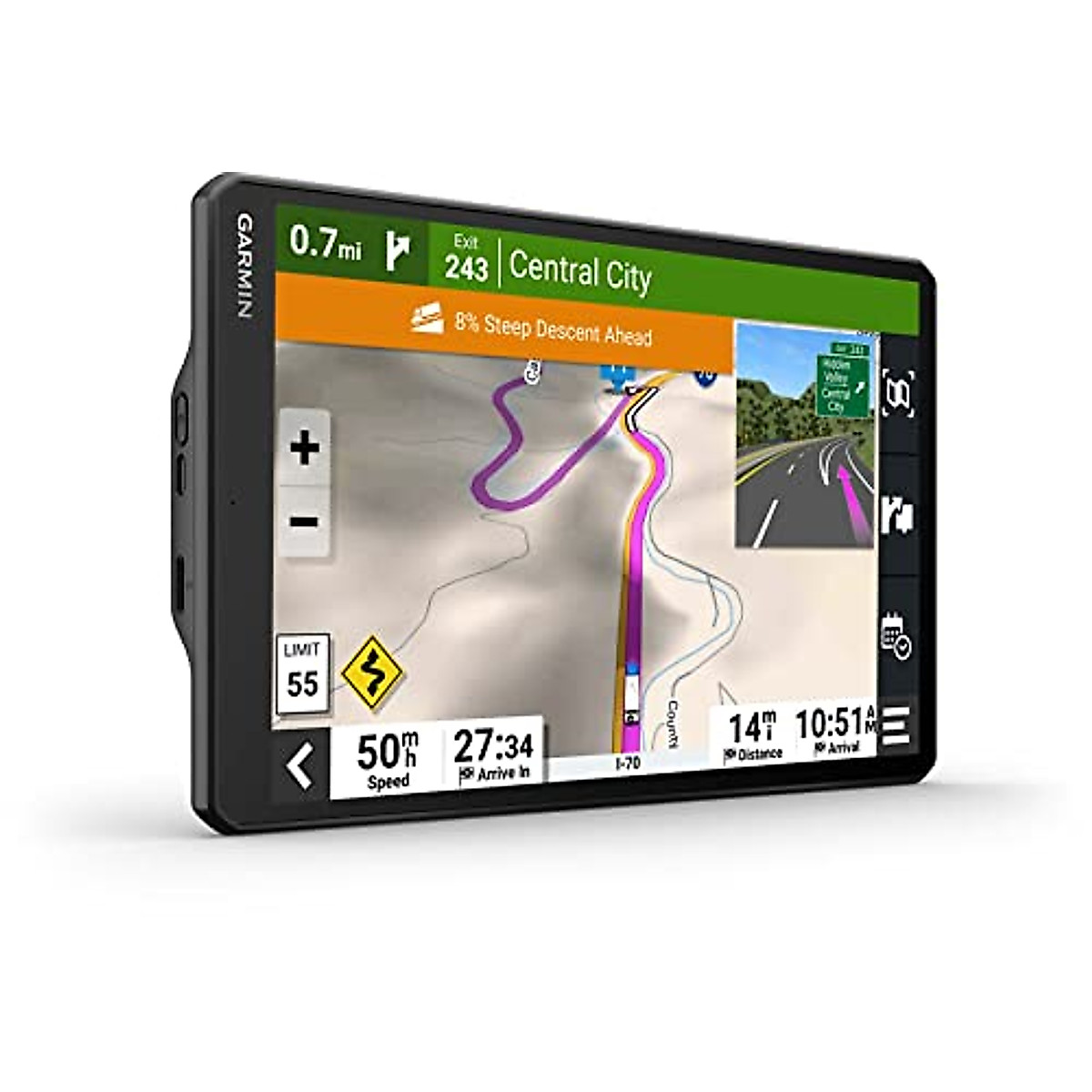 Garmin RV 1095, Extra-Large, Easy-to-Read 10” GPS RV Navigator, Custom RV Routing, High-Resolution Birdseye Satellite Imagery, Directory of RV Parks and Services, Landscape or Portrait View Display