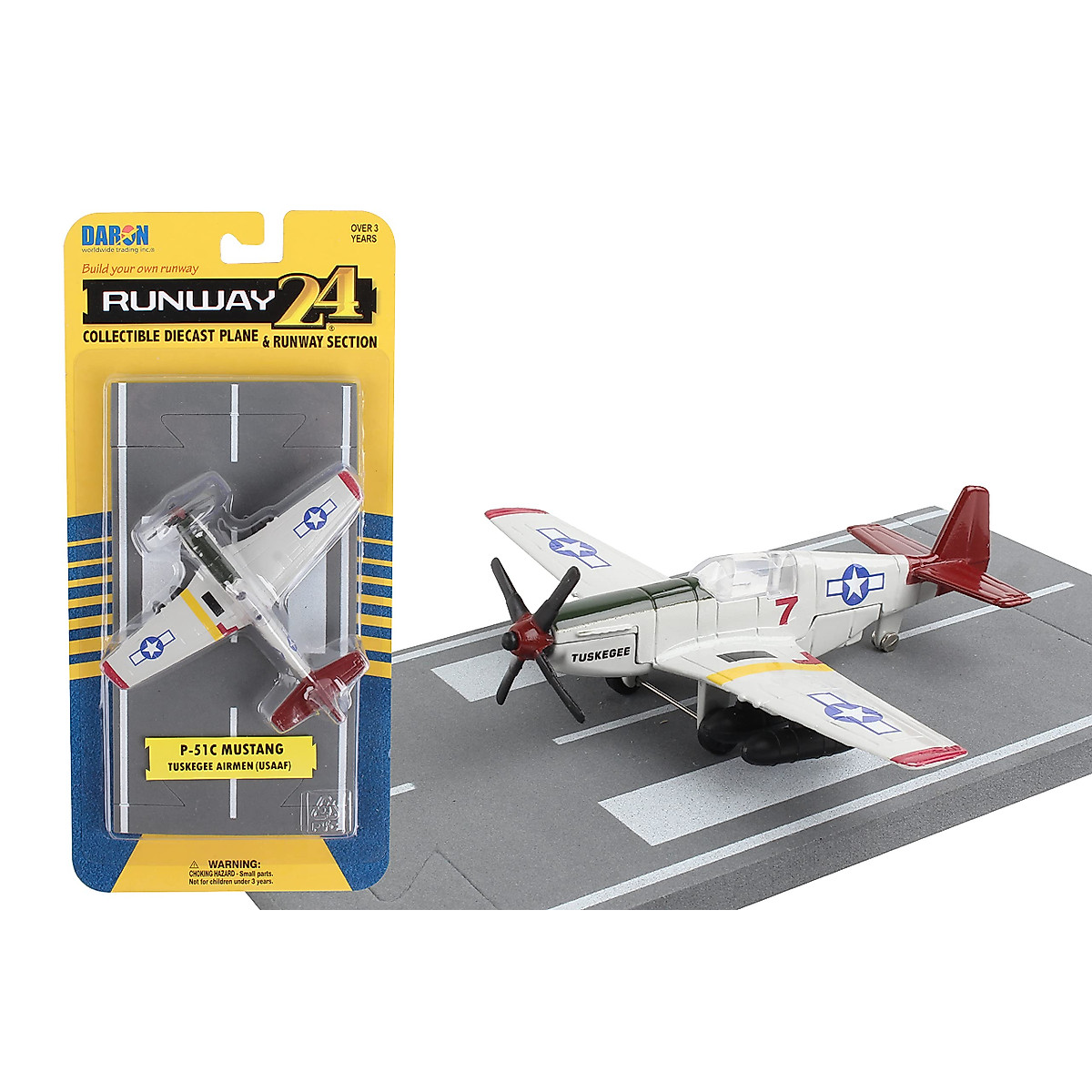 Daron Worldwide Trading Runway24 P51 Tuskegee Airmen Vehicle