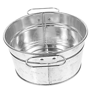 COLLBATH Food Tray 4pcs Wrought Iron Popcorn Container Mini Containers Snack Container Mini Snack Containers Mini Keg Snacks Holder Stainless Steel Storage Board Silver Snack Container