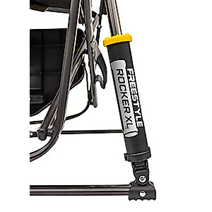 GCI Outdoor Freestyle Rocker XL Portable Folding Rocking Chair, Outdoor Camping Chair with Side Table, Aluminum