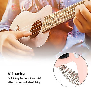 Eujgoov Guitar Capo, ABS Shell 6-String Guitar Clamp with Spring for Acoustic and Electric Guitars (Light)