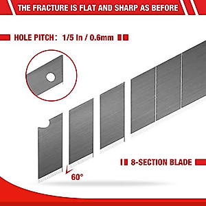 WORKPRO 18mm Snap-off Blades, SK5 Steel Replacement Blade Fits all 18mm Utility Knife & Box Cutter, Pack of 100