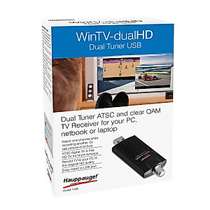 HAUPPAUGE WinTV-DualHD Dual USB 2.0 HD TV Tuner for Windows PC 1595,Black