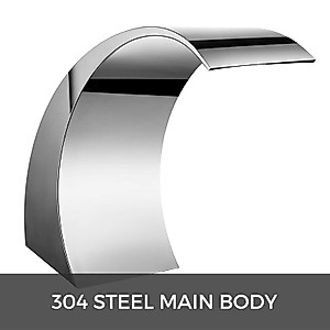 Happybuy Stainless Steel Pool Fountain 17.7 x 11.8 x 23.6 inches Pool Fountain Silver Pool Fountains for In Ground Pools Garden Outdoor Waterfalls Sheer Descent Pond Water Feature