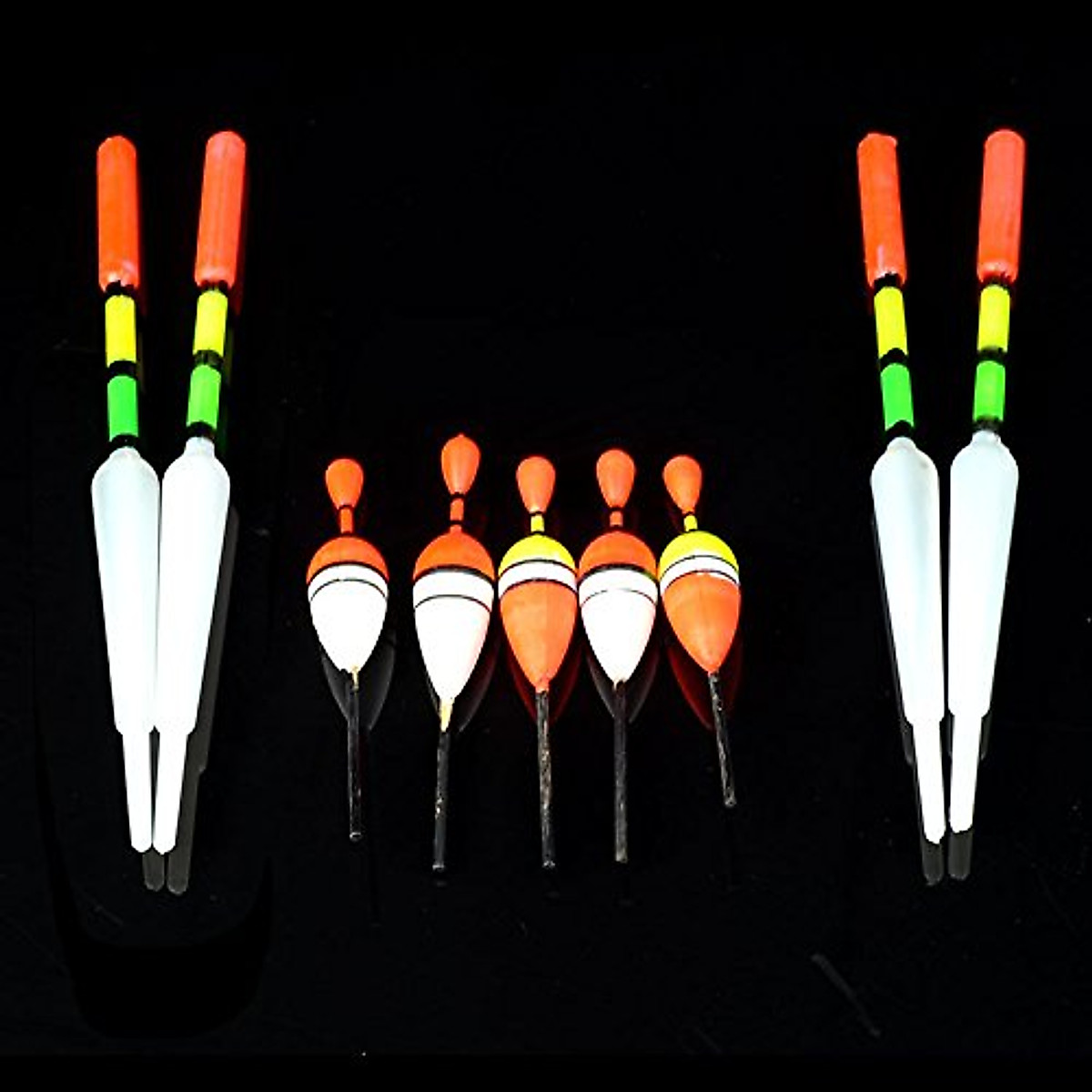 15PCs Fishing Floats Bobbers Slip Drift Tube Slide Slip Oval Sticks with Rubbers Assorted Sizes, Fishing Gears for Bass Trout Salmon Attractants Frogs, Fishing Accessories, Gifts for Men Fisherman