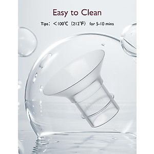 Momcozy Flange Insert 19mm Compatible with 24mm Flange/Shield of Most Pumps, Insert for Breast Pump Replacement Accessories, 4PCS 19mm