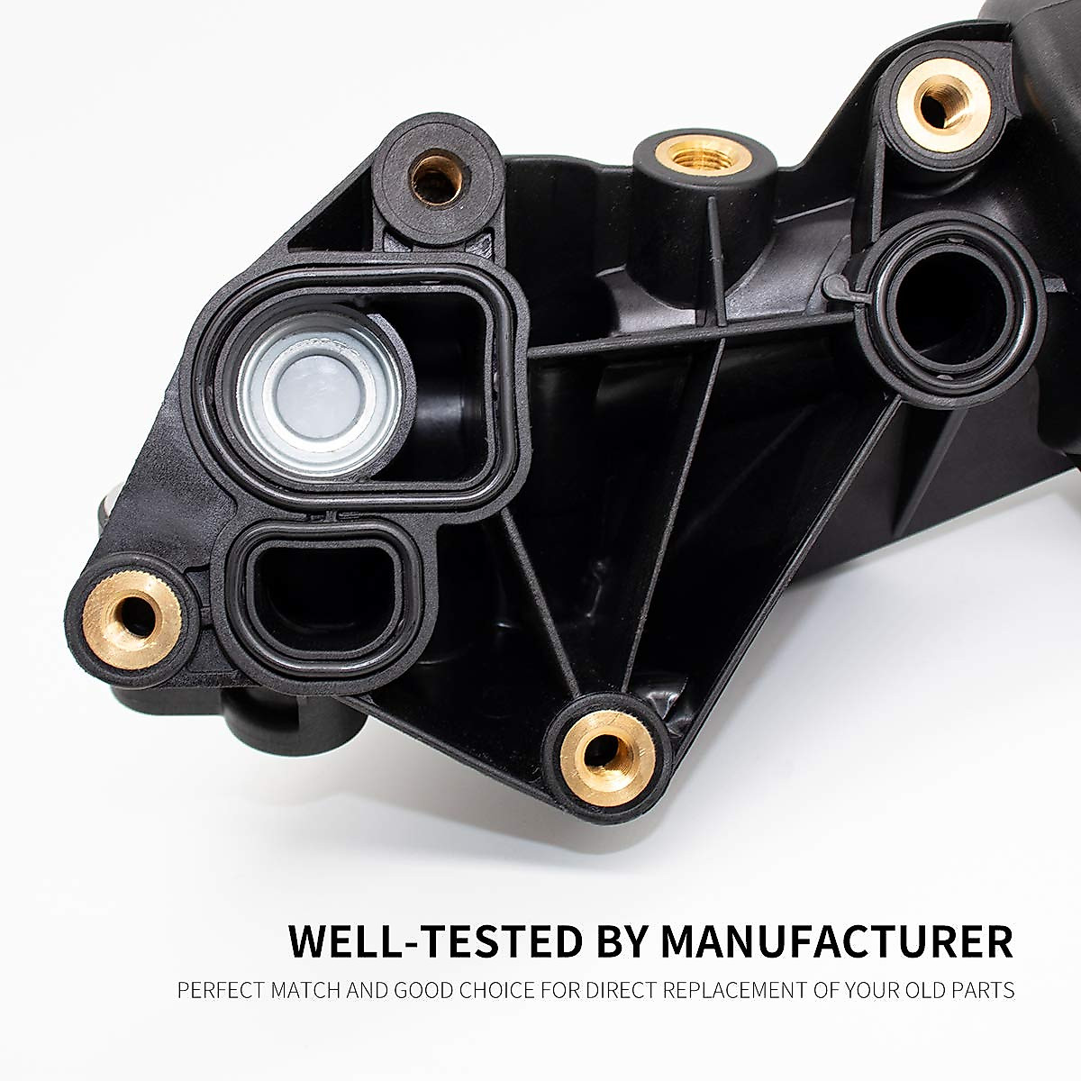 Upgraded Engine Oil Filter Base 07K115397D Filter Housingg Assembly by Sikawai Fit for 2006-2010 VW Mk5 Jett-a Golf Beetle 2.5L