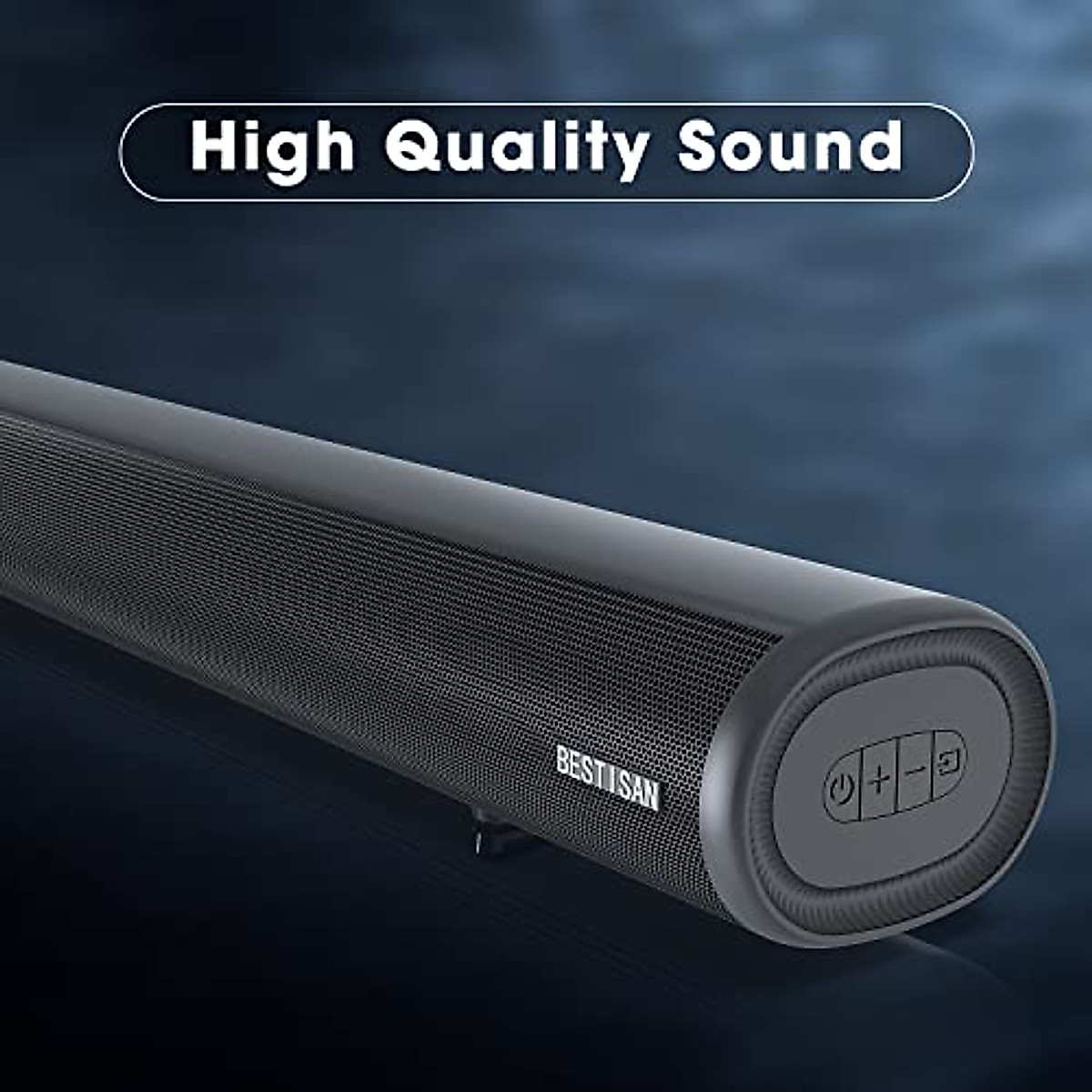BESTISAN Sound Bars for TV, Wired and Wireless Bluetooth 5.0 TV Sound bar 34inches Soundbar for Home Theater HDMI-ARC/Optical/Coaxial/AUX/USB/Bluetooth Connection, Wall Mountable