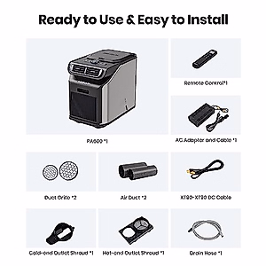 EENOUR PA600 Portable Air Conditioners, 6000BTU Fast Cooling AC with 7 Fan Level, Dehumidifier & Sleep Modes, 8H Timer, Remote Control, 48V DC for Truck Van Life Camping Room, Off-grid and Power Outages