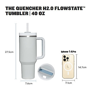 YOUEXPERT 40 oz Tumbler with Handle and Straw Tumbler with Lid and Straw Stainless Steel Tumblers, Car Mug Outdoor Sports Travel 40oz Insulated Tumblers (black)