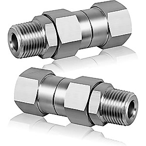 Boltigen Pressure Washer Swivel, 3/8 NPT Thread Pressure Washer Stainless Steel Swivel Joint Fittings, 360°Degree Kink Free Connector, 5000 PSI