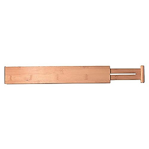 Expandable Bamboo Drawer Dividers, Adjustable Utensil Organizer Separators, 43cm