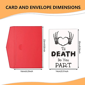 Halloween Boo Basket Stuffers for Women Men Boo Basket Gifts for Kids Her Him Skull Cards Skeleton Wedding Gifts for Couples Bridal Shower Card Wedding Vows Card for Her Him Husband Wife Birthday Card