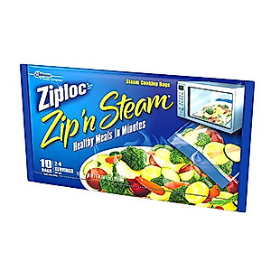 Ziploc Zip'N Steam Medium Cooking Bags, 10 CT (Pack - 3)