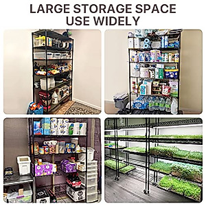 XXkseh 6000Lbs Capacity Storage Shelves Heavy Duty Shelving Unit 6 Tier Metal Shelving NSF Certified with Wheels and Adjustable Feets Commercial Grade Utility Shelf, 48"x 18"x 76" Wire Rack, Black