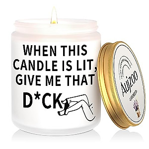 Aujzoo Funny Gifts for Boyfriend,Husband Gifts,Boyfriend Birthday Gifts,Naughty Gifts for Him,Bachelorette Gifts,Bride Gifts,Romantic Gifts for Wife,Anniversary,Valentine's day Candle Gifts for Couple