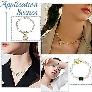 PH PandaHall 60 Sets Toggle Clasp, 15 Styles T-bar Closure Clasps IQ Toggle Clasps Flower Heart Clasps Fastener Hook Toggle Connectors TBar End Clasps for Necklace Bracelet Jewelry Making