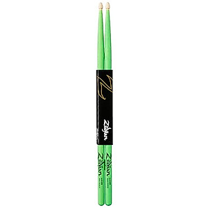 Avedis Zildjian Company 5A Acorn Neon Green Drumsticks