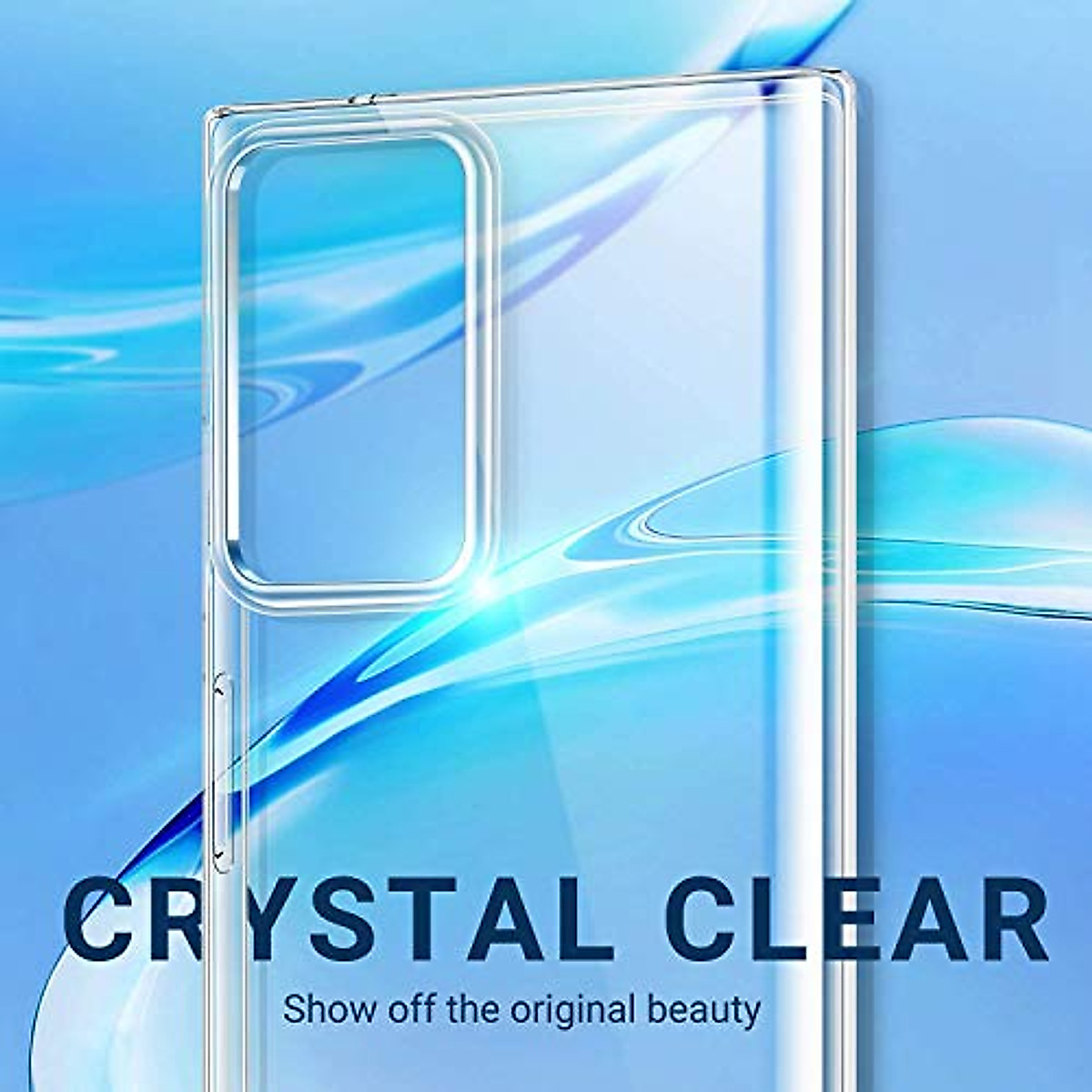 TORRAS Crystal Clear Note 20 Ultra Case, Galaxy Note 20 Ultra Case, Ultra-Thin Slim Fit Flexible Rubber Phone Cover Compatible for Samsung Note 20 Ultra Case, Crystal Clear