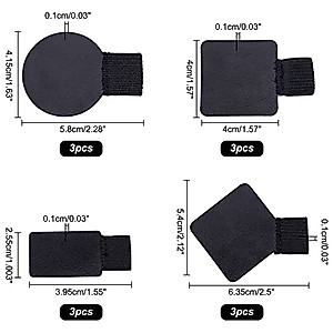 NBEADS 12 Pcs Adhesive Pen Loop Holder, 4 Styles Pencil Elastic Loop Imitation Leather Pencil Elastic Band Loop Designed for Notebooks Journals Calendars Planners Tablet Case