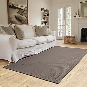 Super Area Rugs Lichfield Gray Braided Rug for Living Room - Washable Braided Rug - Woven Rug for Bedroom - Charcoal Gray 5' x 8' Rectangle