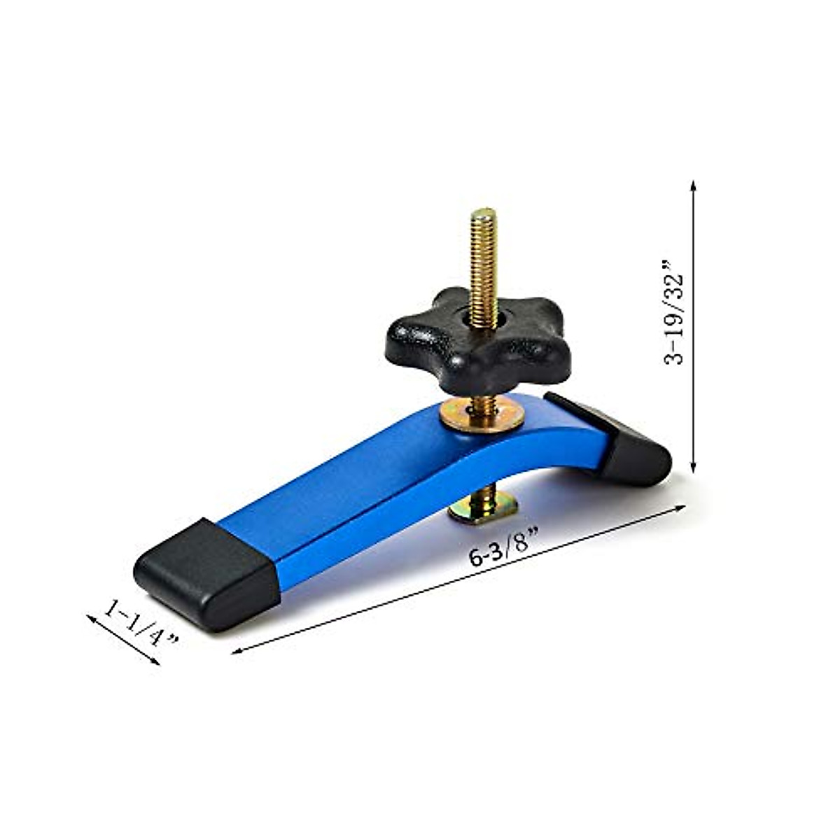 HOTTARGET Aluminum T-track Hold Down Clamps,6-3/8"L x 1-1/4"Width-Woodworking and Clamps (T-track Hold Down Clamps 2pk)