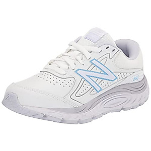 New Balance Women's 840 V3 Walking Shoe, White/Silent Grey, 8.5 X-Wide