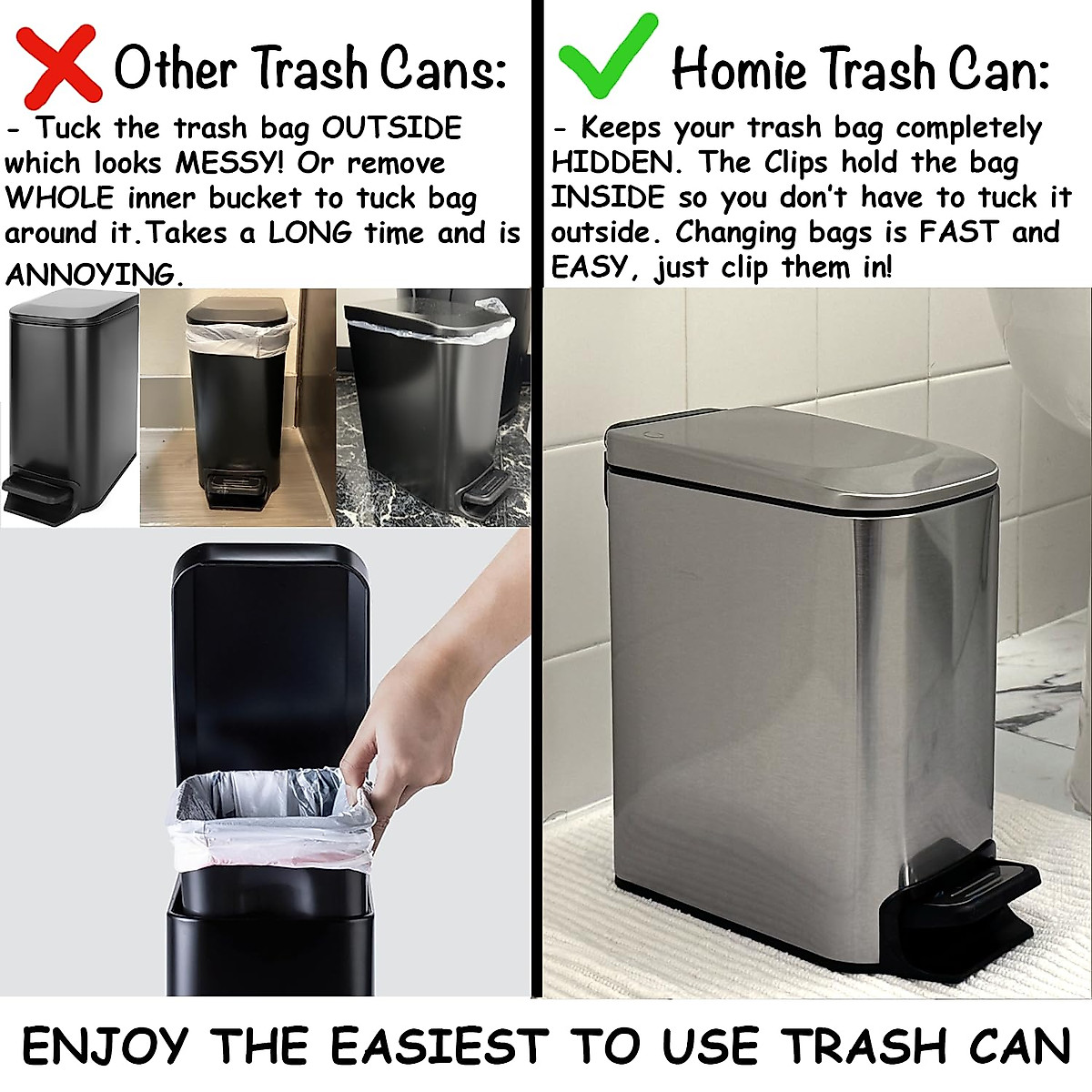 Stainless Steel Sponge Holder, Sink Caddy with Brushed Finish and Re-Usable Hook Design for Kitchen, Rust Proof Organizer for Sponges, Brushes, Soap, Accessories, Utensils (Regular)