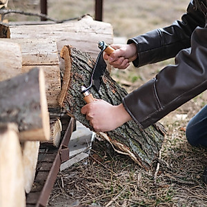 Felled Draw Shave Knife – 8in Curved Draw Knife Curved Draw Shave Tool Woodworking Debarking Hand Tool