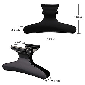 Yarlung 48 Pack Butterfly Hair Clamps, Hair Claw Clips Salon Hair Barrettes for Styling, Sectioning, Cutting and Coloring, Black