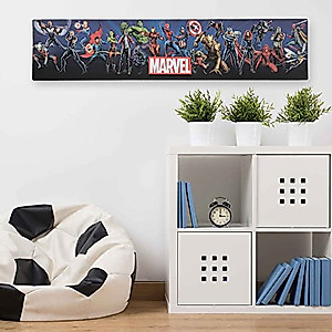 Open Road Brands Marvel Gallery Wrapped Canvas Wall Decor - Large Superhero Picture Featuring Marvel Characters for Man Cave, Bedroom or Movie Room