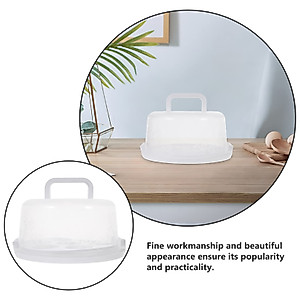 Alipis Cake Cupcake Carrier Portable Cake Holder with Lid and Handle, Cupcake Packaging Storage Display Boxes Round Cake Container