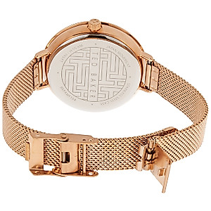 Ted Baker Women's Quartz Stainless Steel Strap, 12 Casual Watch (Model: BKPAMF1049I), Rose Gold/Black/Multi