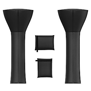 EAST OAK Patio Heater Covers with 300D Oxford Fabric, Zipper, Storage Bag,Waterproof,Dustproof, Wind-Resistant ,Sunlight-Resistant,Snow-Resistant,89'' Height x 33" Dome x 19" Base, Black, (Pack of 2)