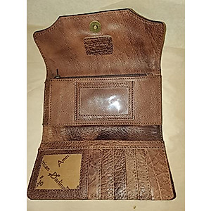 American Darling Wallet 4x8 inch Hand Carved Leather Purse for Womens Western Clutch Cow Girls