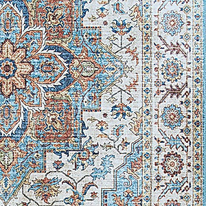 Couristan Pasha Sarouk Area Rug, 5' x 8', Navy