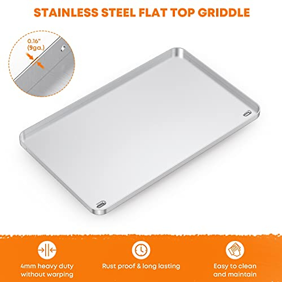 Stanbroil Stainless Steel Griddle Flat Top Gas Grill Griddle for Cuisinart CGG-0036 36" 4-Burner Propane Gas Griddle, Dual Grease Management System - 36-Inch