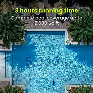 degrii Zima Pro Cordless Robotic Pool Cleaner - Wall & Waterline Cleaning, Smart Mapping Pool Cleaner with 180 µm Filter, Intelligent APP Control - All Pool Types