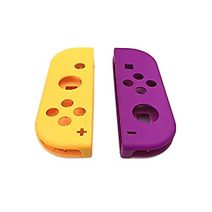 Zoozie LA Faceplate Housing Shell Case Cover+Battery Middle Frame for Switch NS NX Controller-Purple-Orange1