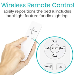 Vive Adjustable Bed Base Frame (Twin) - Electric Heavy Duty Metal Platform Bed Frame with Adjustable Base for Hospital Mattress - Remote for Head, Leg & Foot Incline - Dual USB Ports - Easy Assembly